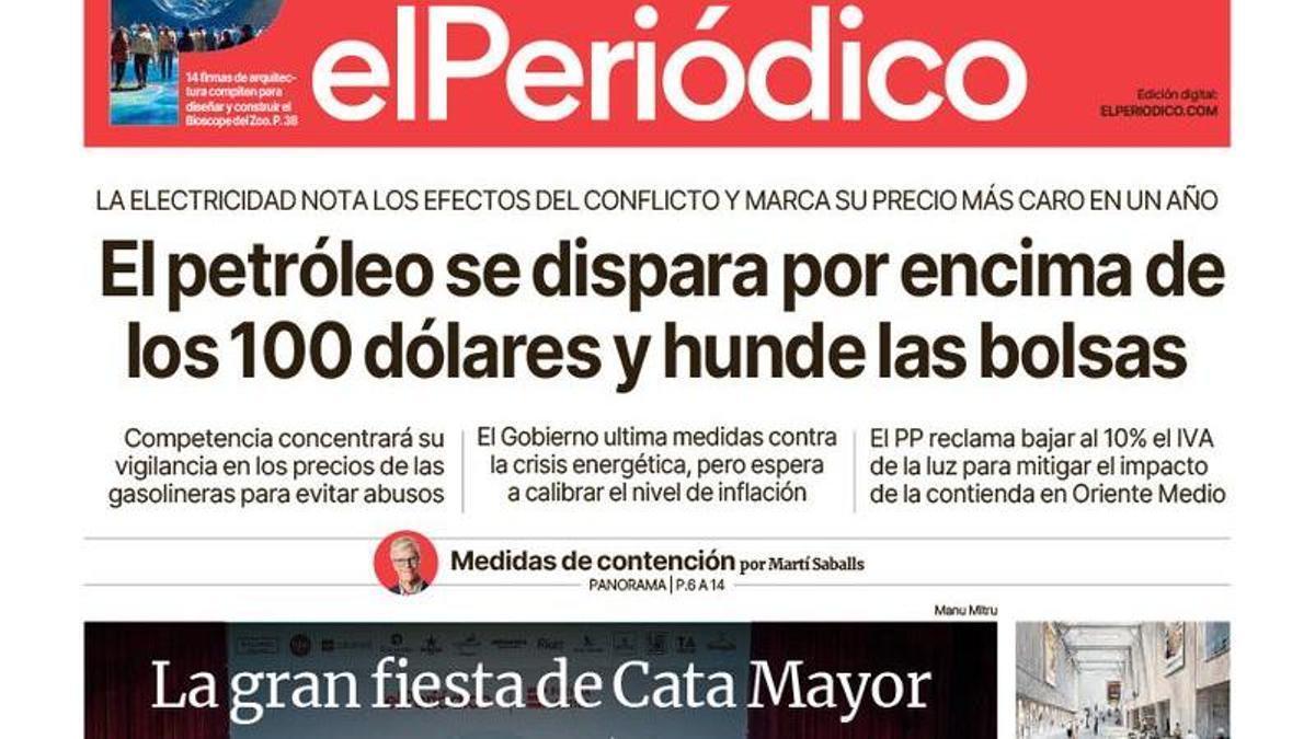 La portada de EL PERIÓDICO del 10 de marzo de 2026