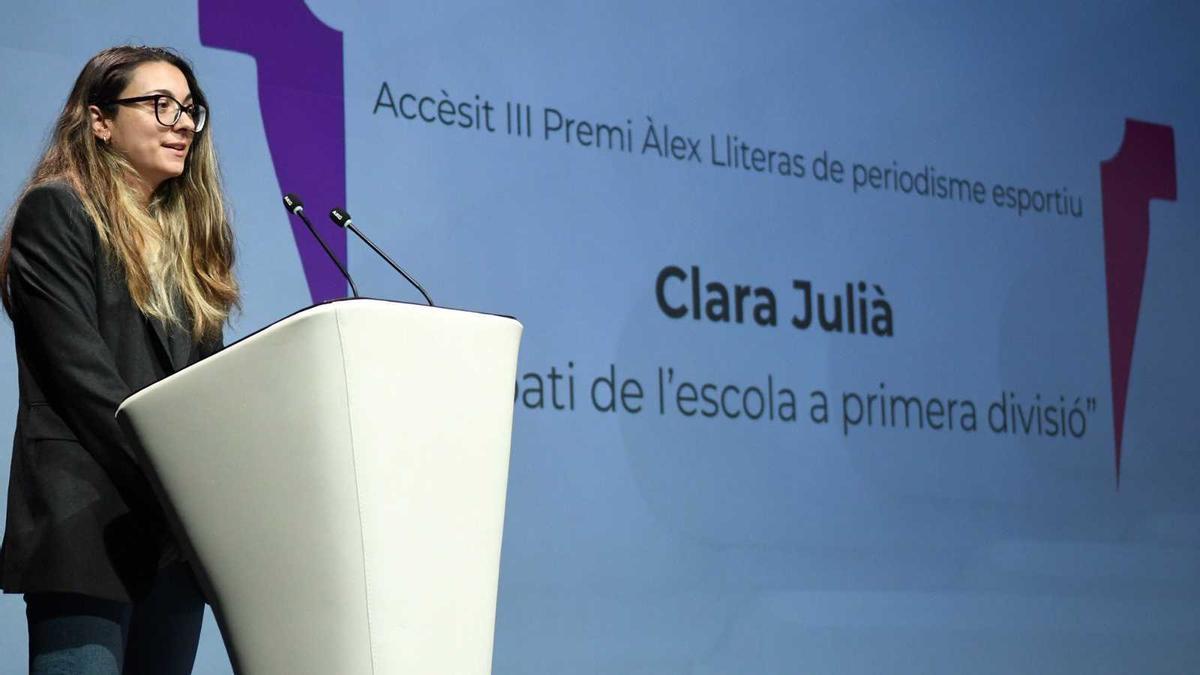 La periodista de Diari de Girona Clara Julià, reconeguda als premis Àlex Lliteras de periodisme ...