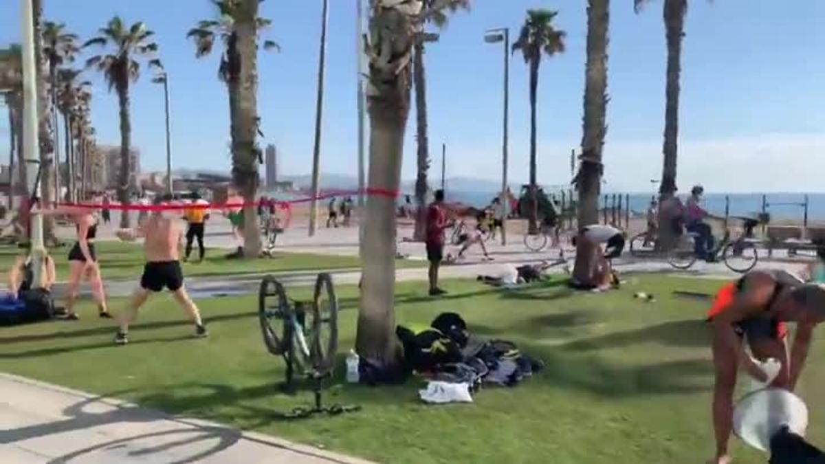 El vídeo de gente haciendo deporte en la Barceloneta del que todo el mundo habla