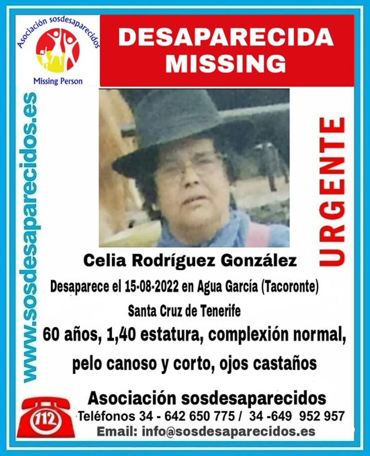 Buscan a Celia Rodríguez, desaparecida en Tenerife desde el lunes
