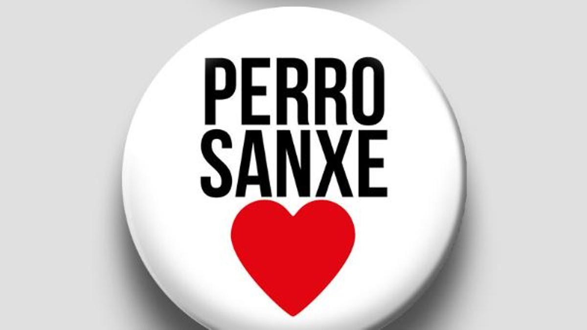 El PSOE abraza el meme de "perro sanxe": chapas, camisetas y pegatinas a precio de saldo