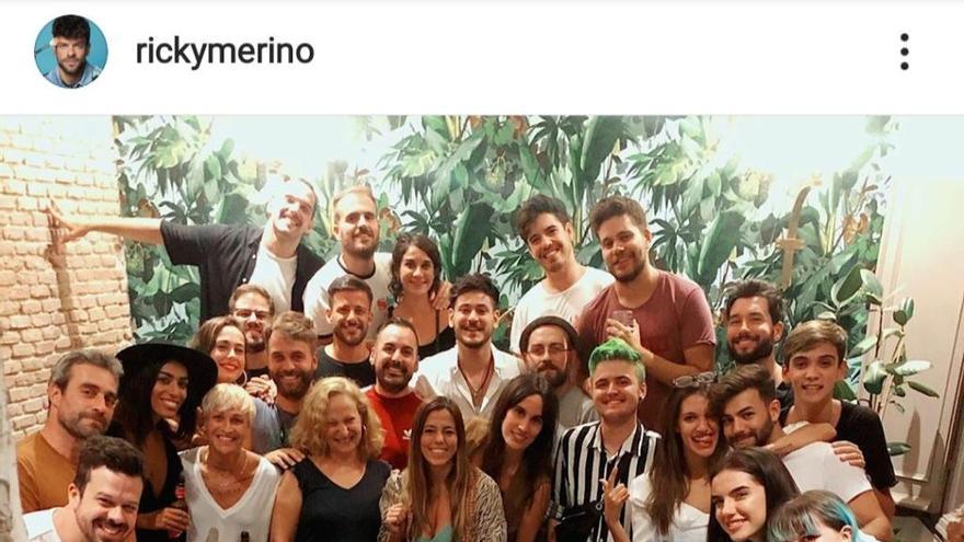 Ricky Merino celebra su cumpleaños con compañeros de 'OT'