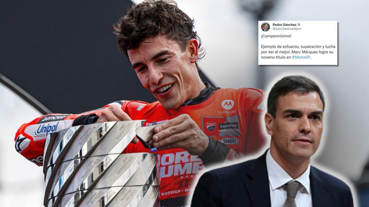 Pedro Sánchez se equivoca al felicitar a Marc Márquez por el campeonato ...