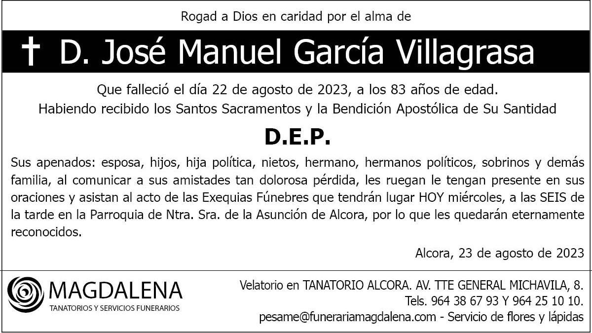 D. José Manuel García Villagrasa
