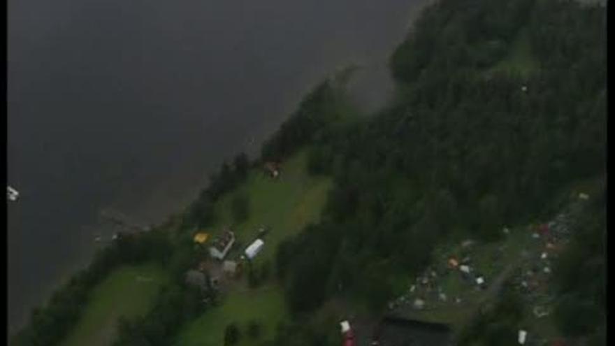 Imágenes aéreas de la isla de Utoya (Noruega)