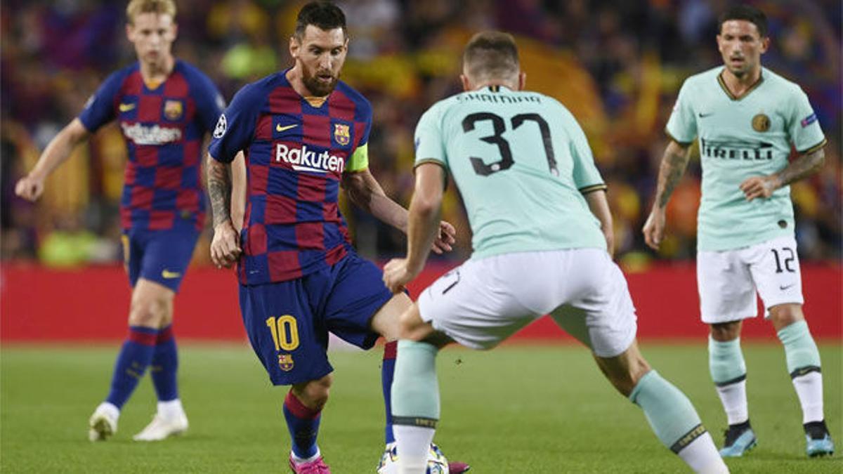 Messi y Dani Olmo, los que más regatean en la Champions League