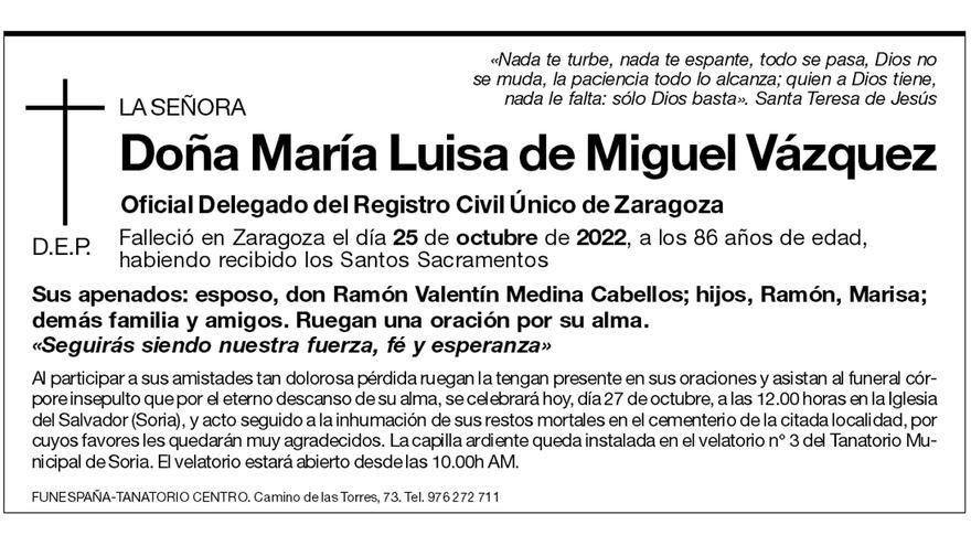 María Luisa de Miguel Vázquez