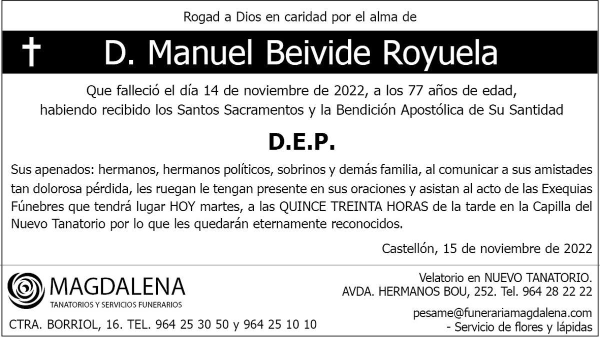 D. Manuel Beivide Royuela