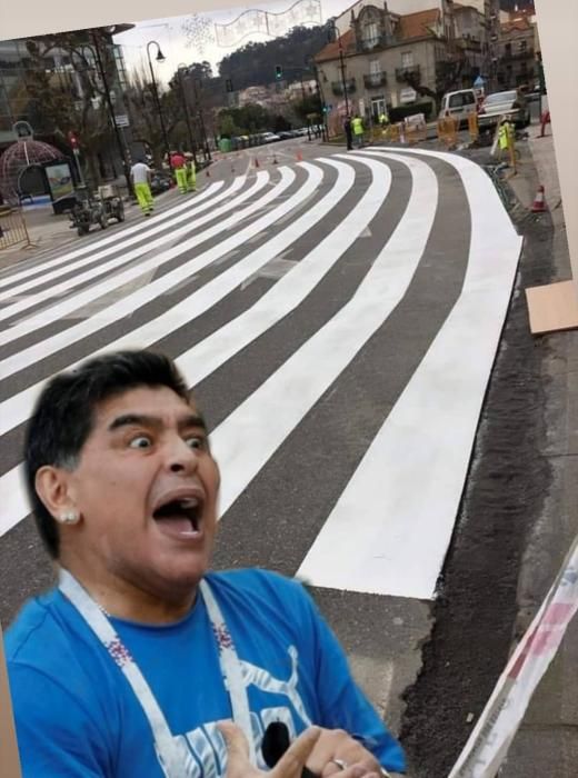 Los memes del paso de cebra gigante que estrena Cangas - Faro de Vigo