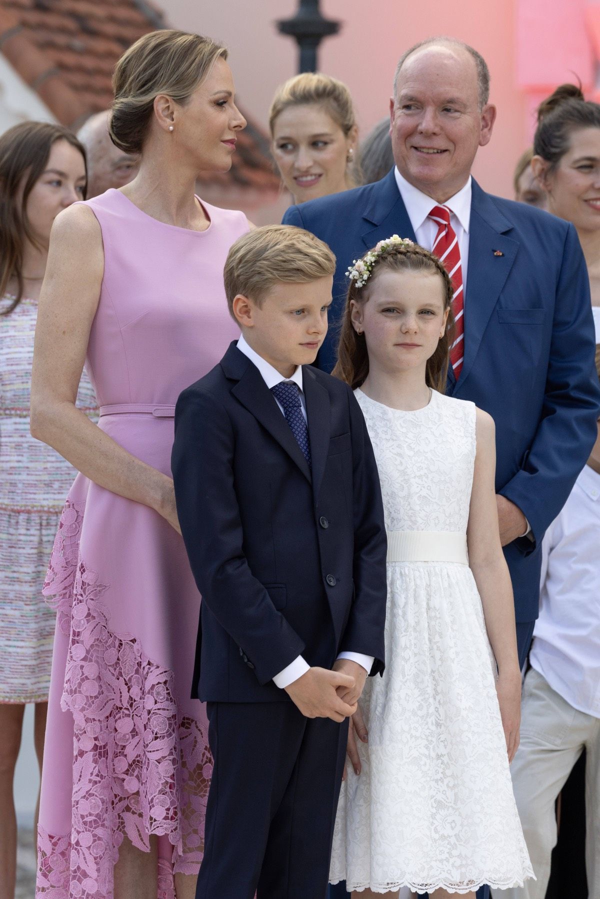 CHARLÈNE DE MÓNACO ESTILISMO | El vestido rosa empolvado de Charlène de ...