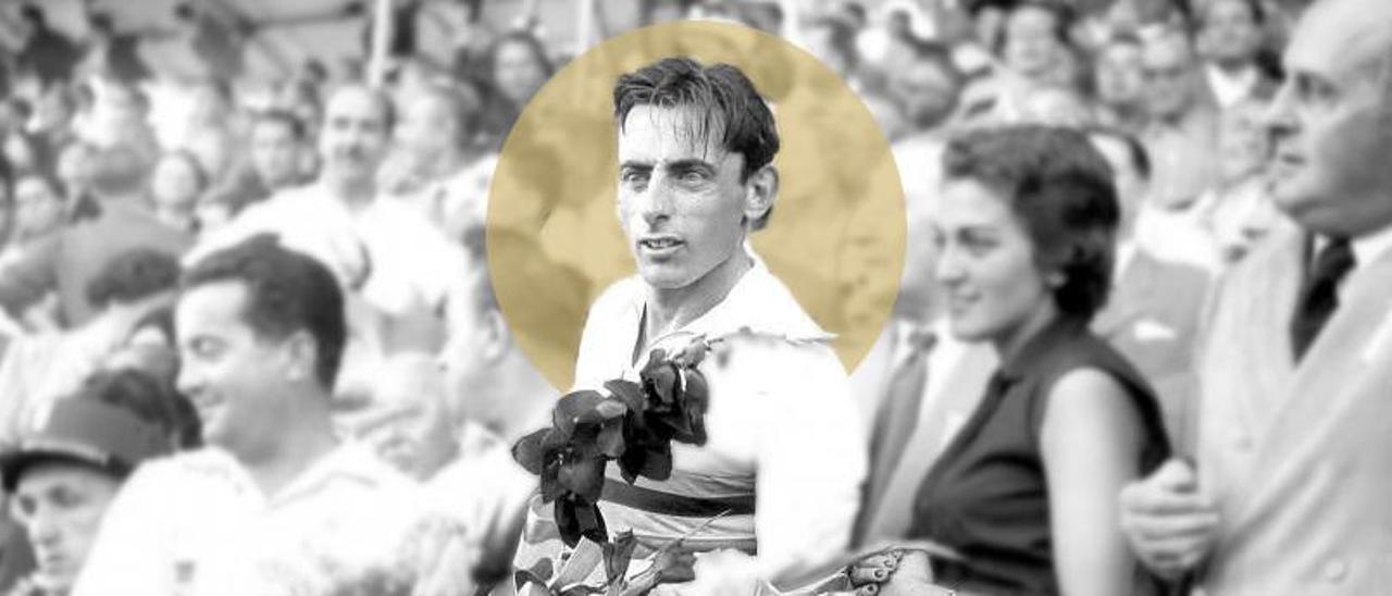 Un ramo de flores para Coppi en Lugano