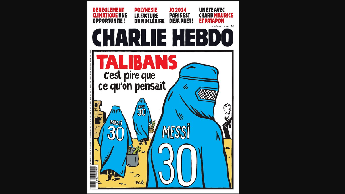 Afganistán, talibanes y Messi: la polémica portada de 'Charlie Hebdo'