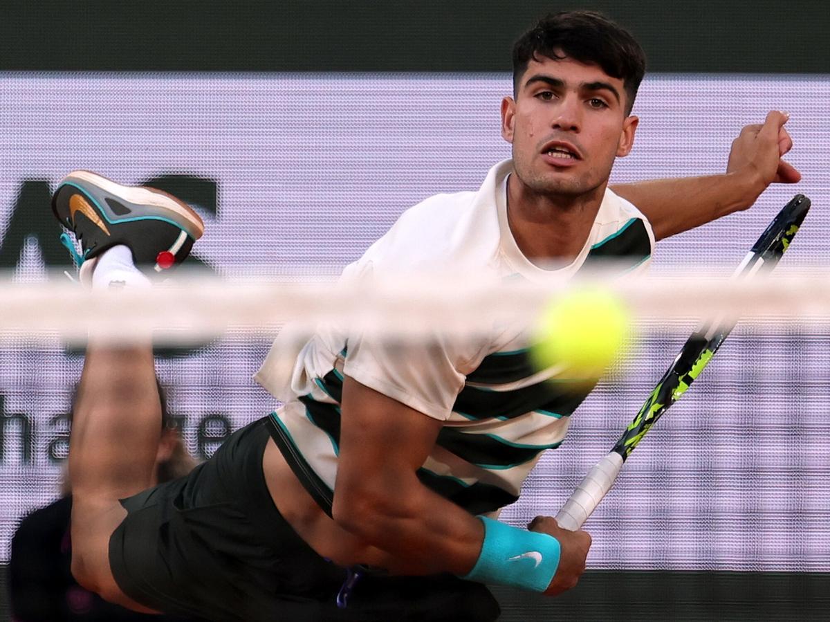 Roland Garros | Damir Dzumhur-Carlos Alcaraz, en imágenes