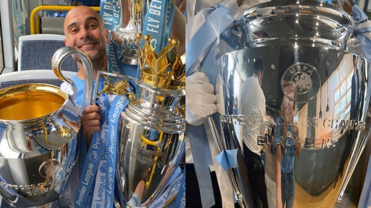 Las fotos de María Guardiola en la celebración del Manchester City