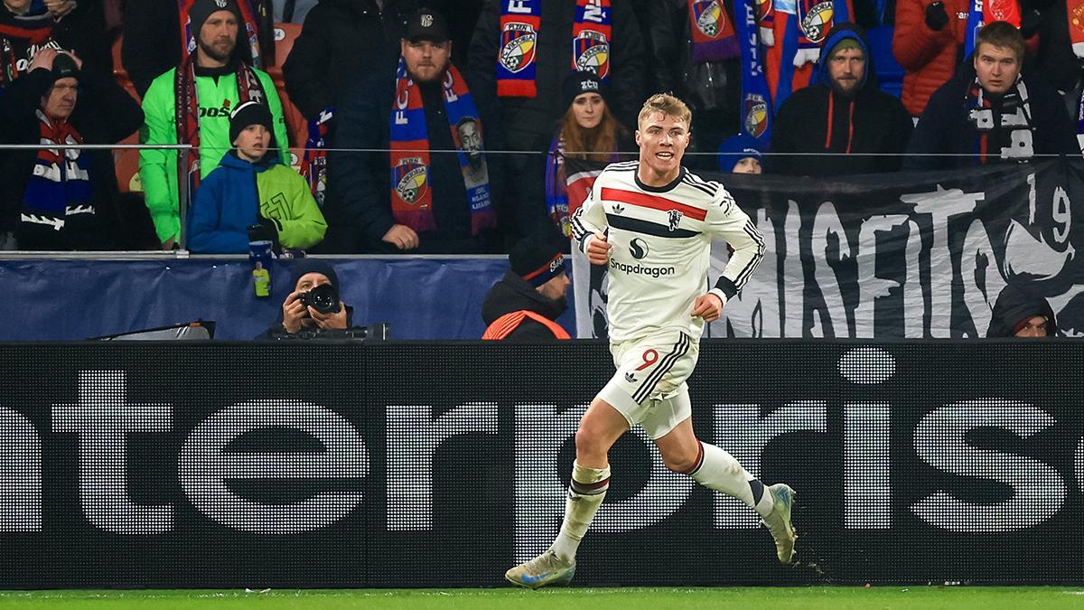 Viktoria Plzen - Manchester United: El doblete de Rasmus Hojlund