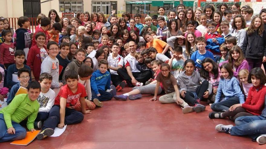 Rafa y Franklin, en el colegio María Maroto - La Opinión de Murcia