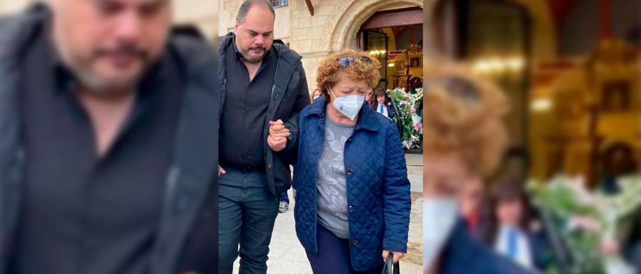 La familia de la madre, consternada, participa en el funeral