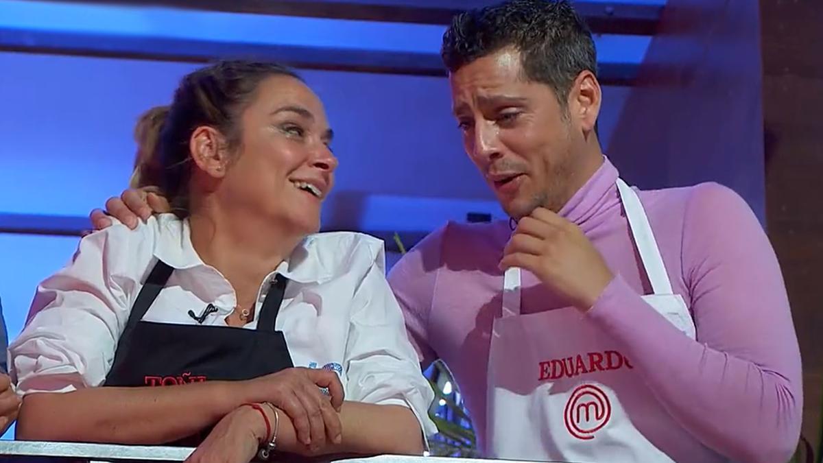 Momento hilarante de Eduardo Casanova en 'Masterchef' mientras llora: "Le ha caído mi moco al ...