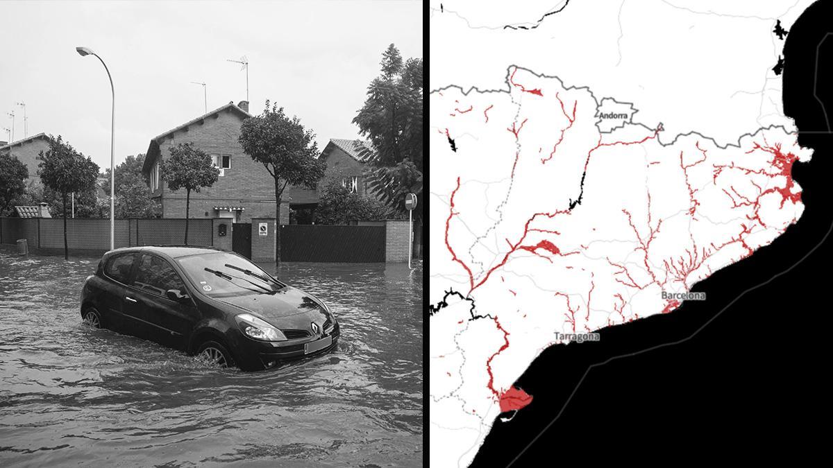 Mapa de zonas inundables en Barcelona y resto de Catalunya