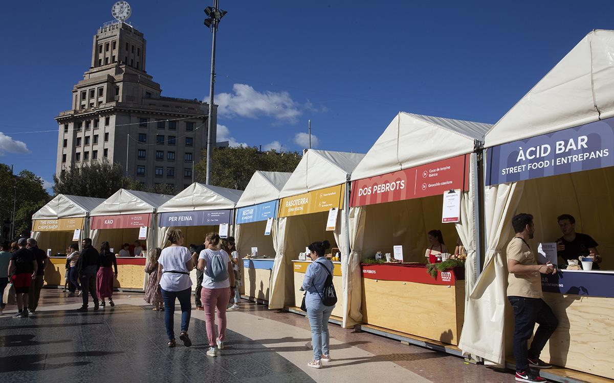 'Mercat de Mercats' degustación de comida en la plaza Catalunya