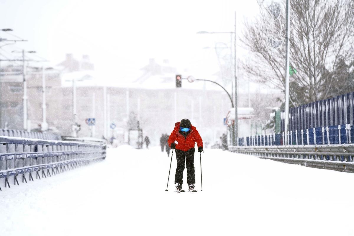 Las mejores imágenes de la borrasca Filomena en Madrid