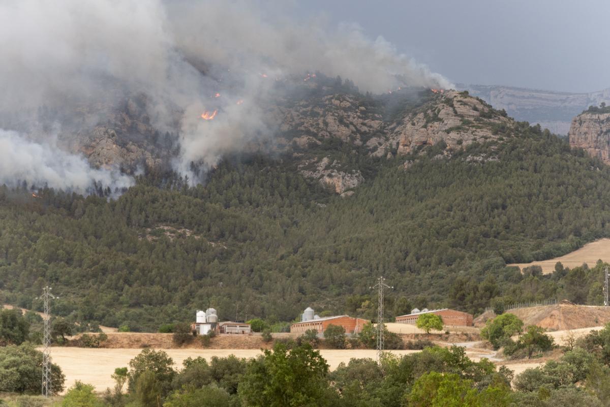 Incendio en Artesa de Segre, en Lleida