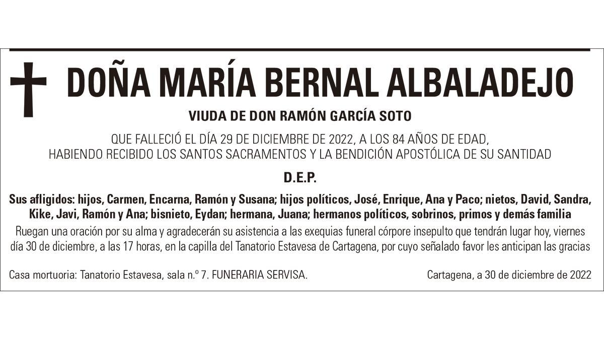 Dña. María Bernal Albaladejo