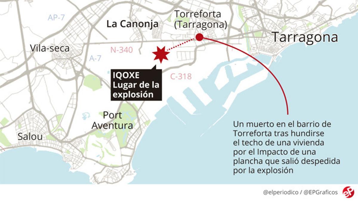 Aumentan a tres los fallecidos por la explosión de Tarragona