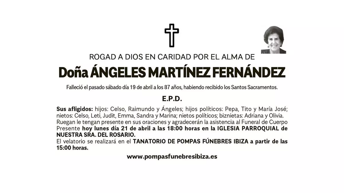 Esquelas y necrológicas de Ibiza - Diario de Ibiza
