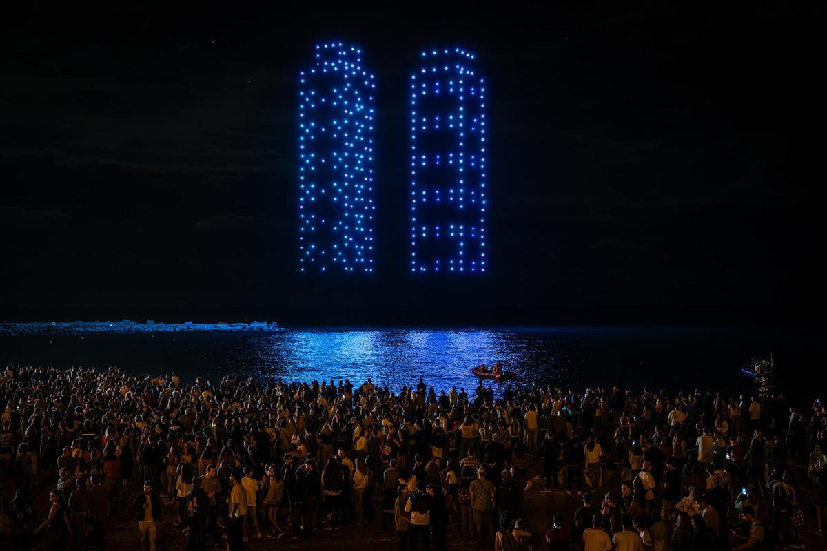 Así fue el show de drones de la Mercè 2024 en Bogatell