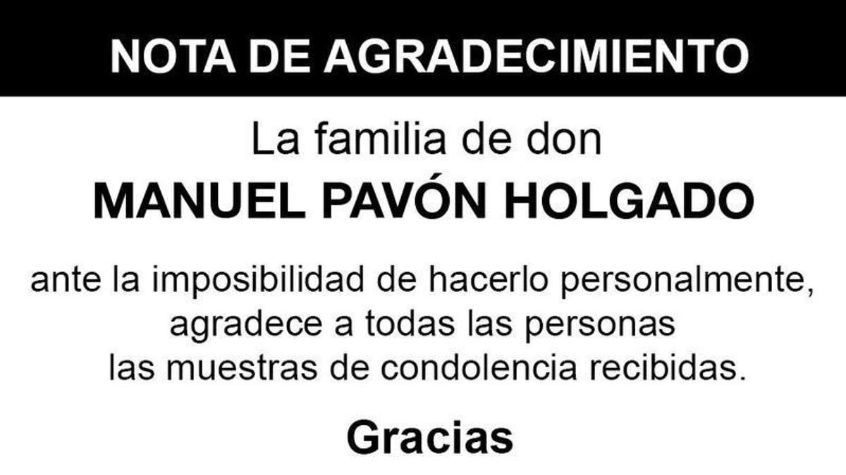 Nota Manuel Pavón Holgado