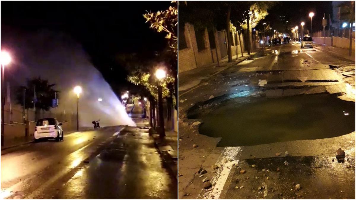 Una gran fuga de agua en la zona alta de Barcelona obliga a cerrar un campus universitario