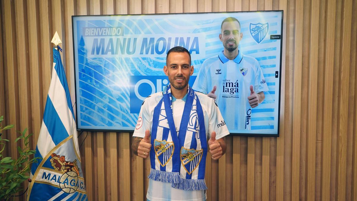 Presentación de Manu Molina como nuevo jugador del Málaga CF