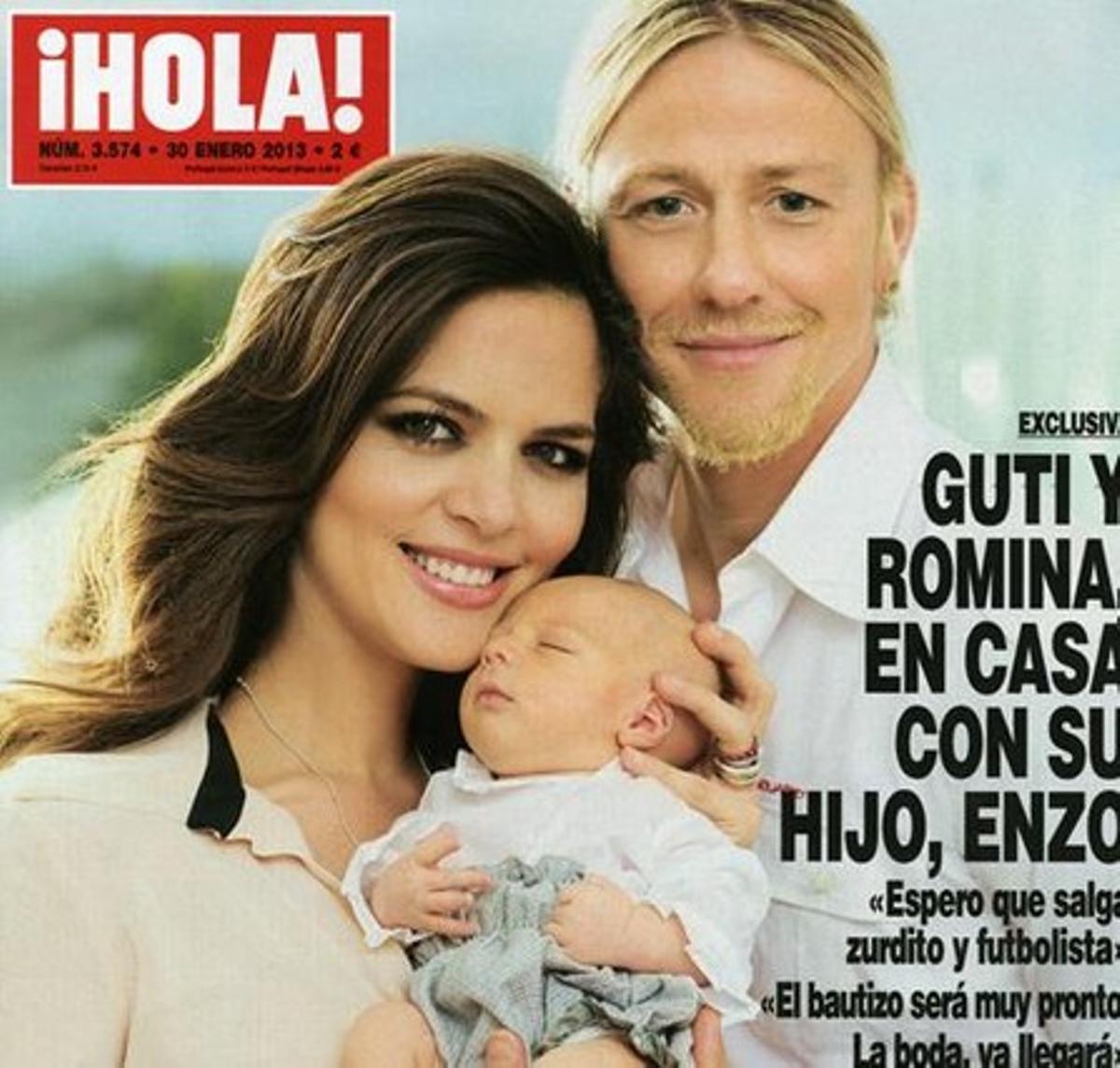 Guti y Romina Belluscio presentan a su hijo en ¡Hola!