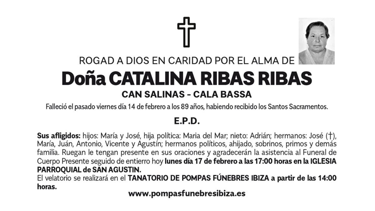 Esquela Catalina Ribas Ribas