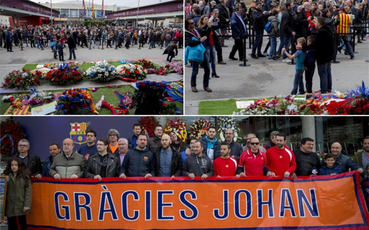 Más de cinco mil personas visitan esta mañana el Memorial Johan Cruyff
