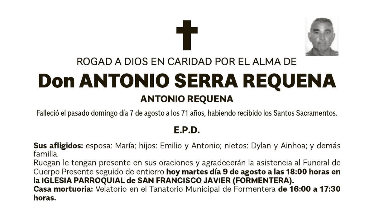 Esquela Antonio Serra Requena