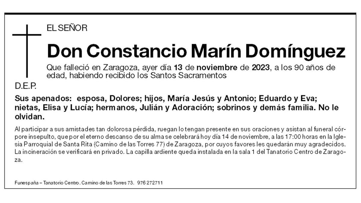 Don Constancio Marín Domínguez