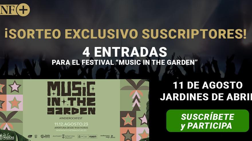 Ganadores del sorteo de 4 entradas para el Festival "Music in the garden"
