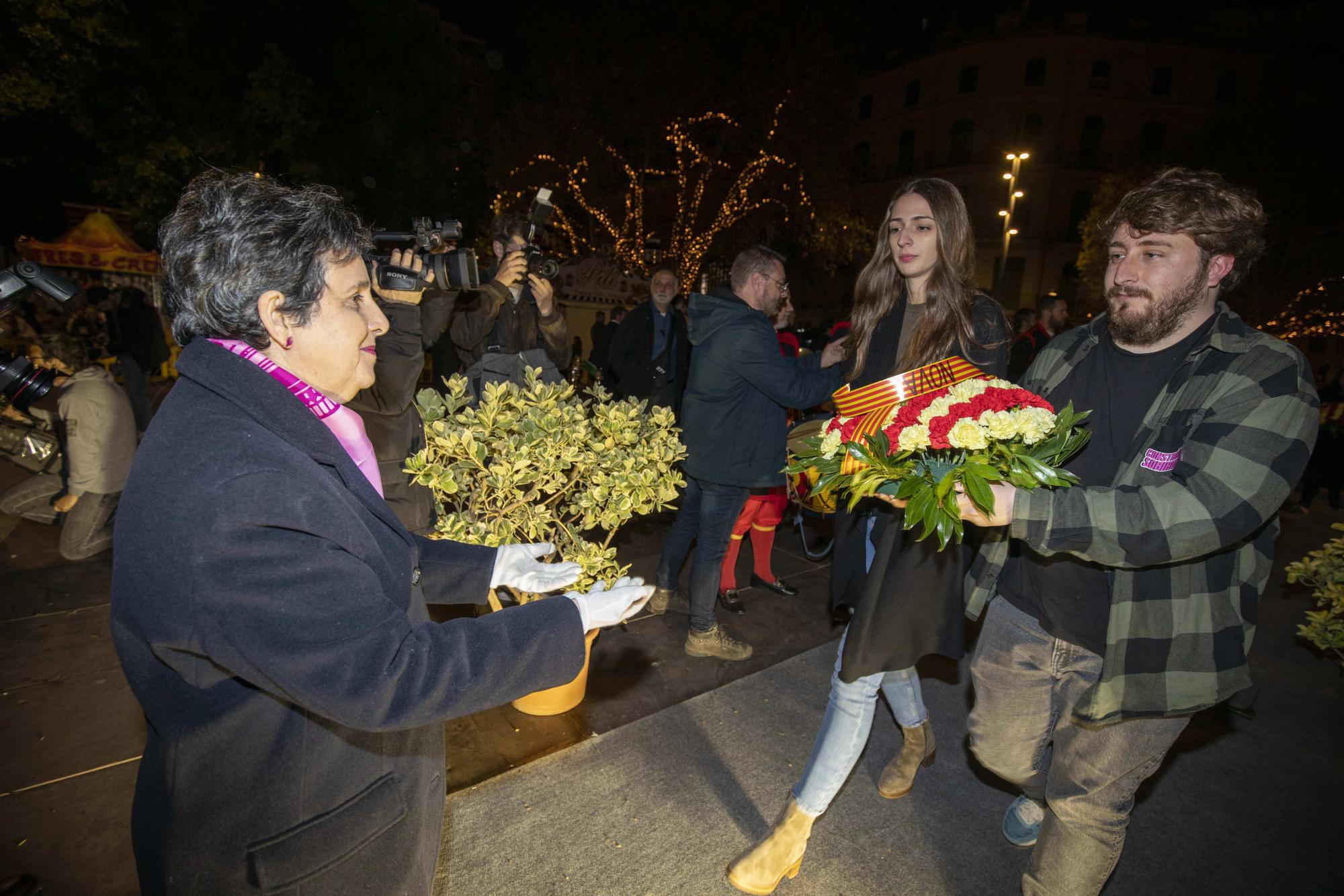 FOTO | Diada de Mallorca: ofrenda floral a la estatua de Jaume I en Palma