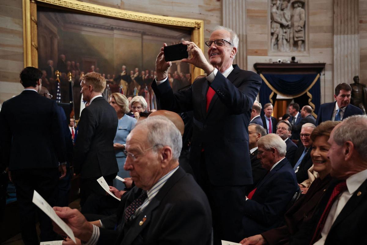 Los asistentes de la 60ª ceremonia de investidura presidencial en el ...