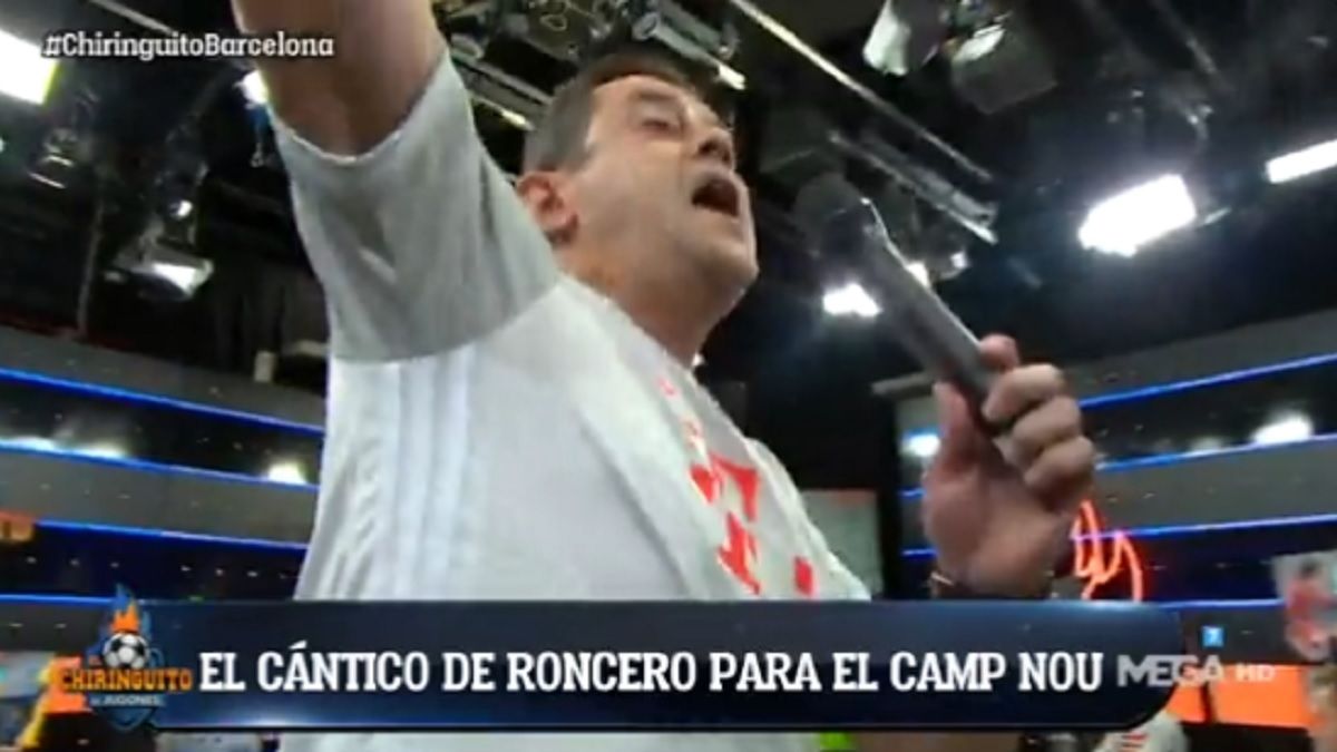 Roncero y su cántico para el Camp Nou después de la derrota del Barça