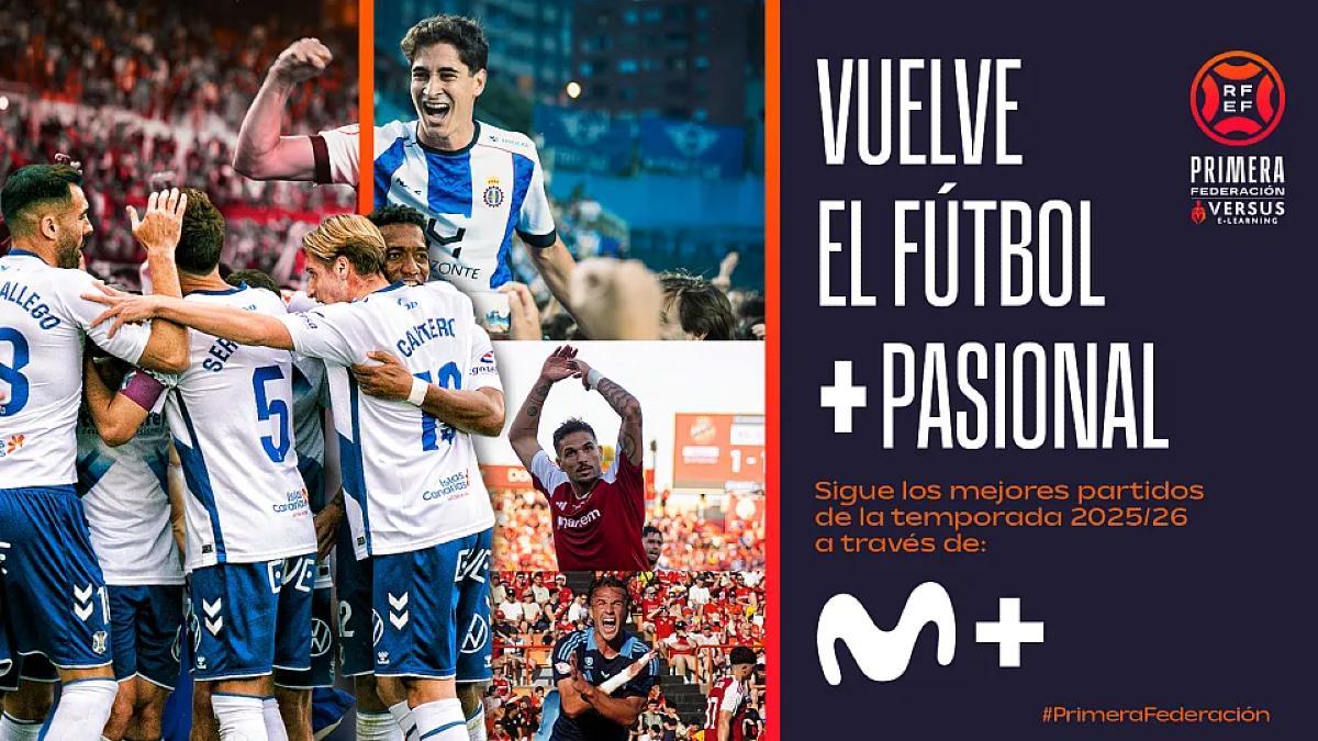 La Primera RFEF llega a Movistar: diez partidos por jornada en TV