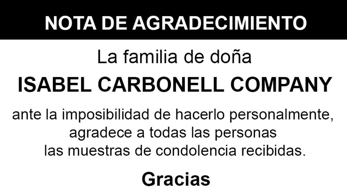 Nota Isabel Carbonell Company