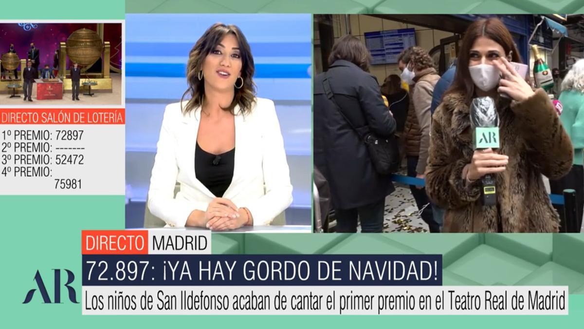 Una reportera de Ana Rosa se emociona al informar del Gordo de la ...