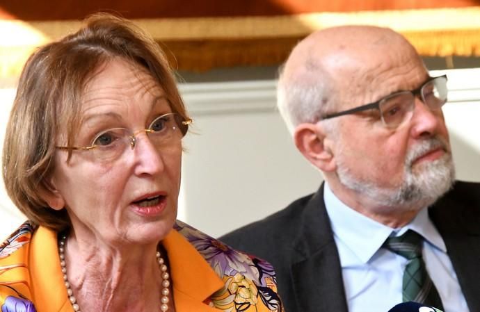 Erwin Neher y Eva María Neher, en el Campus Nobel Veterinaria