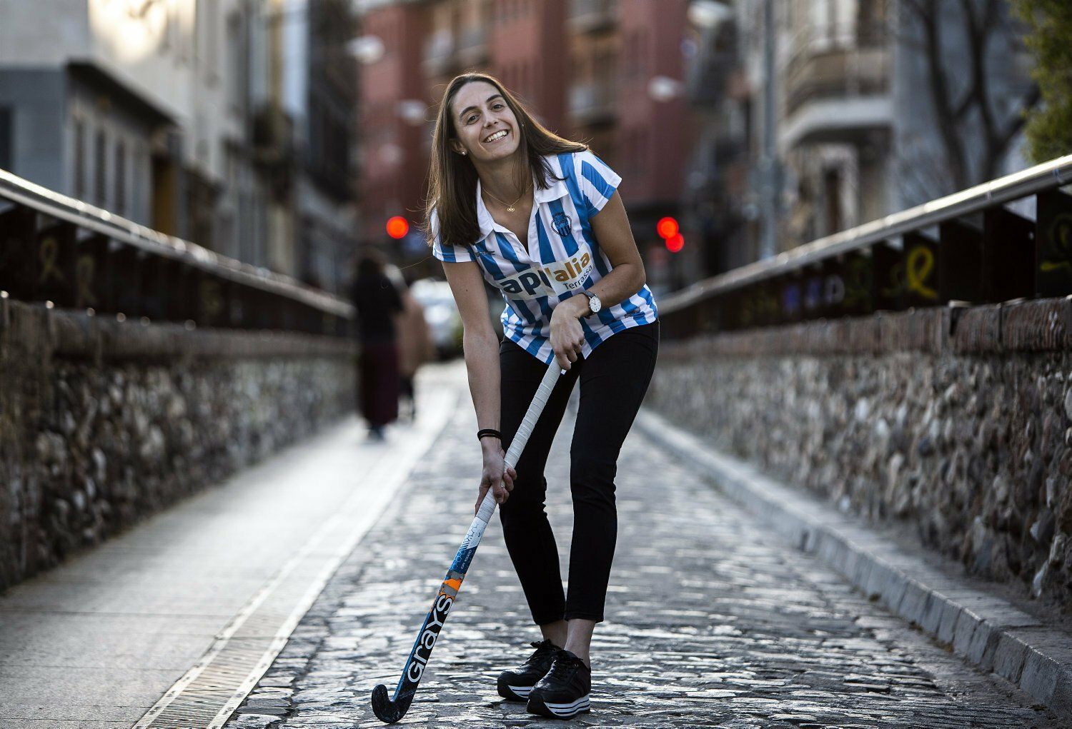 Carola Salvatella, jugadora de hockey y científica