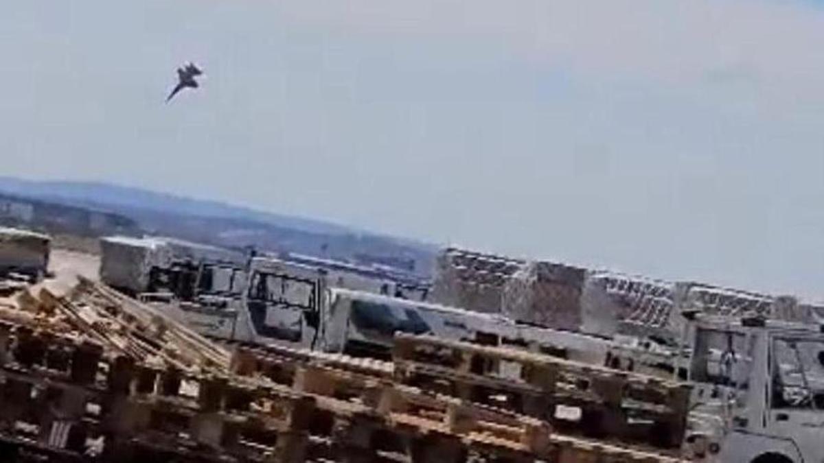 S'estavella un caça de la base aèria de Saragossa