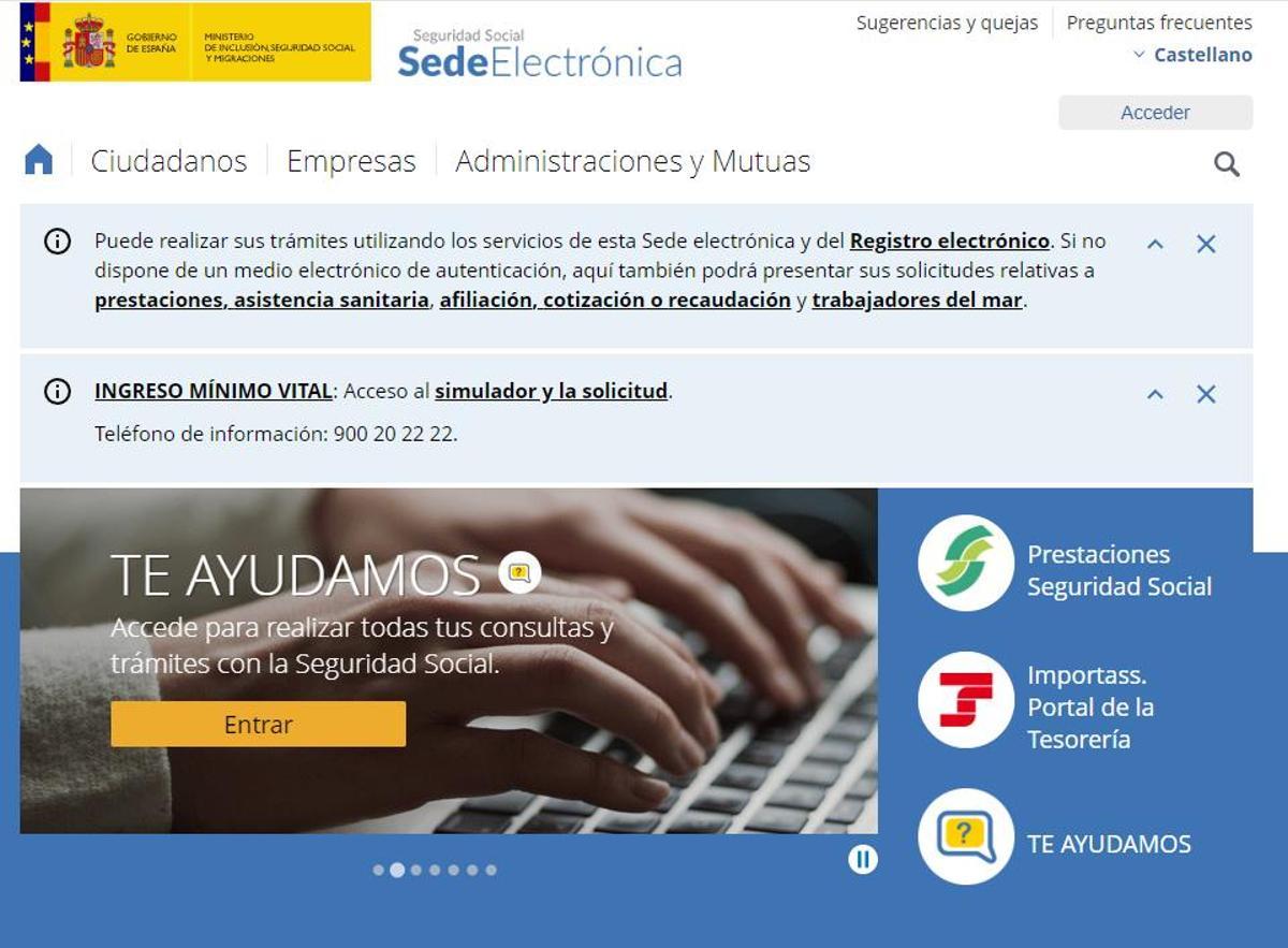 SEDE ELECTRÓNICA SEGURIDAD SOCIAL CÓMO FUNCIONA TRÁMITES | Sede ...