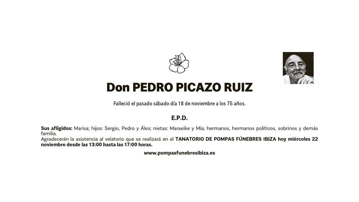 Esquela Pedro Picazo Ruiz
